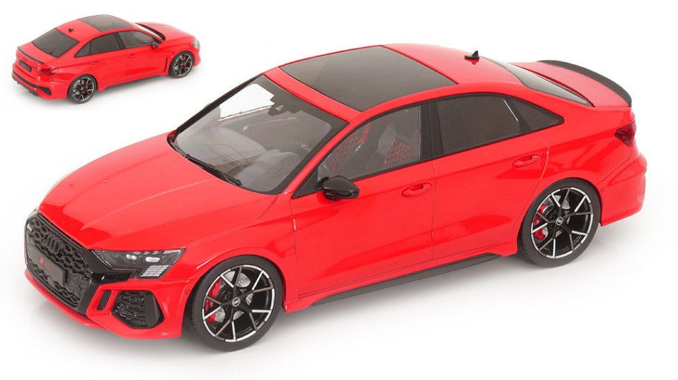 MODELLINO IN SCALA COMPATIBILE CON AUDI RS3 LIMOUSINE 2022 RED "IXO FO ...