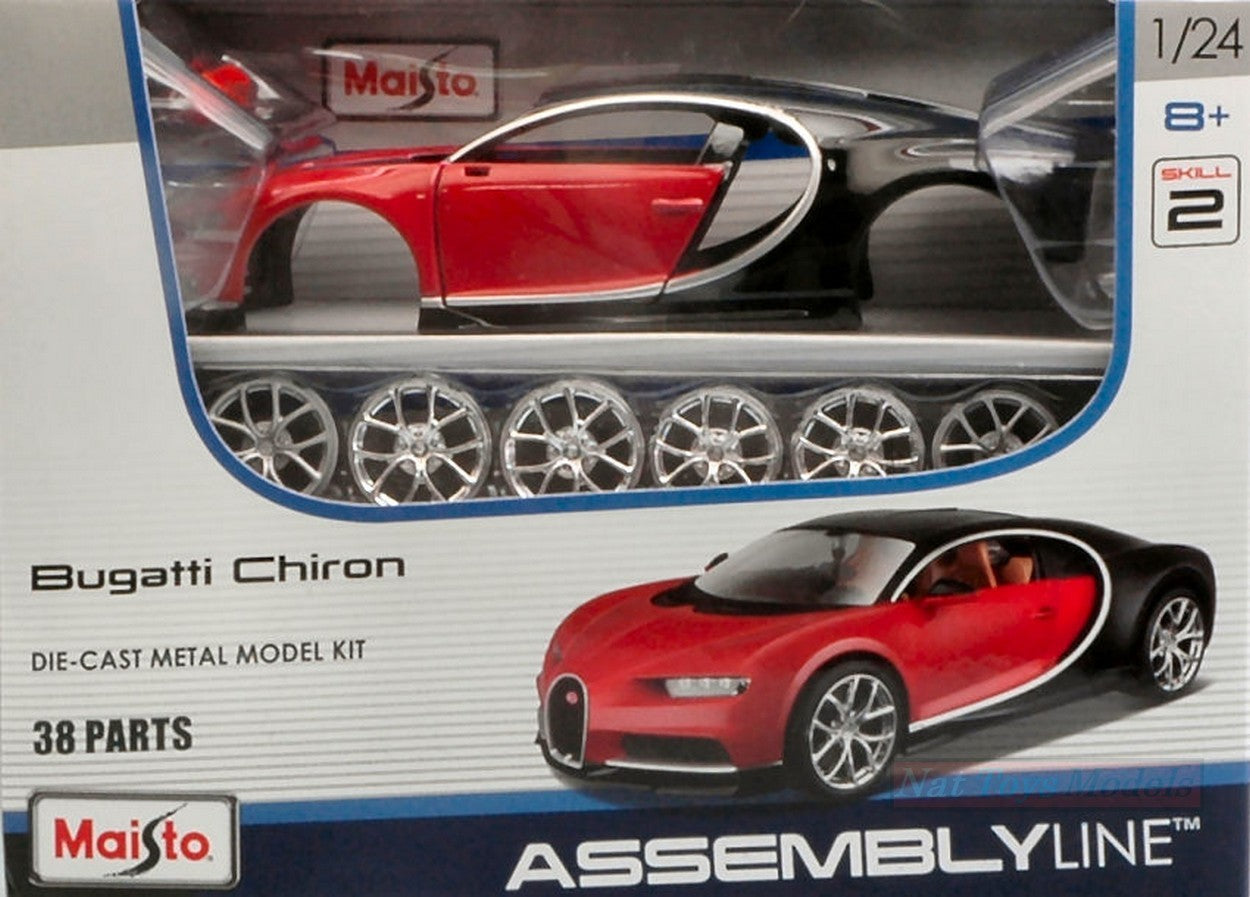 KIT DIE CAST SCALE MODEL IN SCALA BUGATTI CHIRON KIT 1:24 MAISTO ...