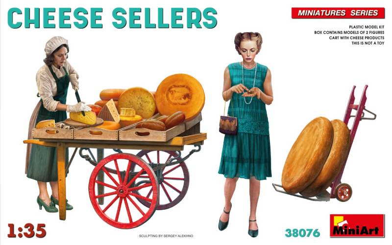 KIT DIE CAST SCALE MODEL IN SCALA CHEESE SELLERS KIT 1:35 MINIART ...