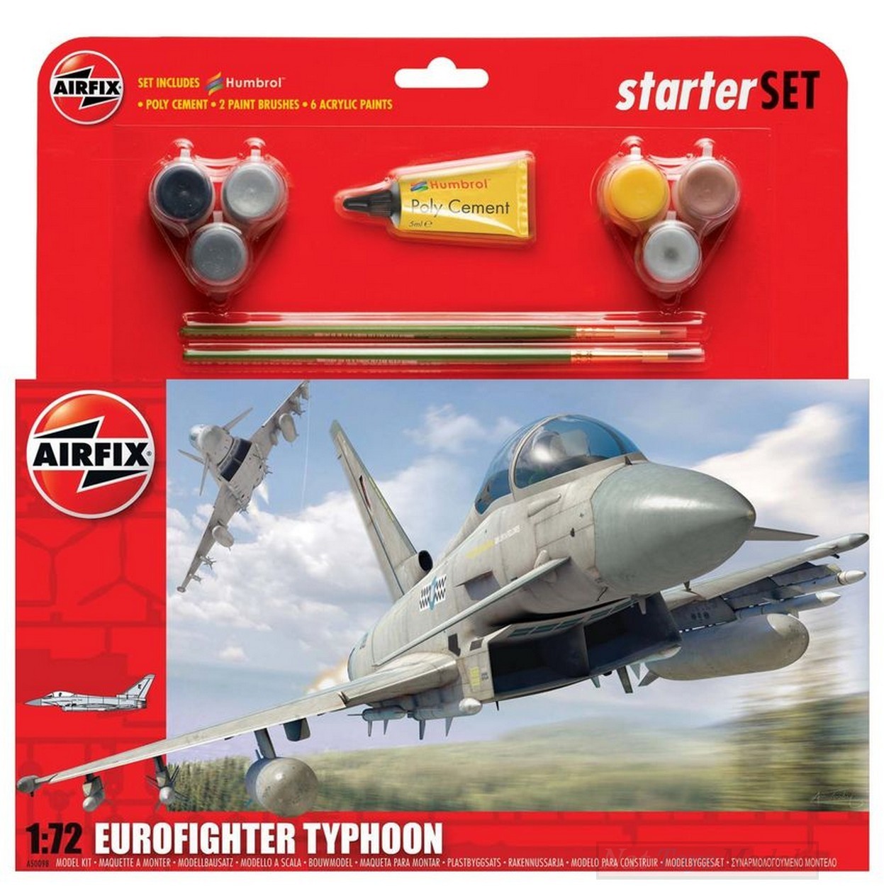 KIT DIE CAST SCALE MODEL IN SCALA EUROFIGHTER TYPHOON LARGE STARTER SET ...