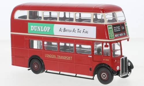 DIE CAST SCALE MODEL AEC REGENT III RT 1939 RED 1:43 IXO MODEL BUS034LQ ...