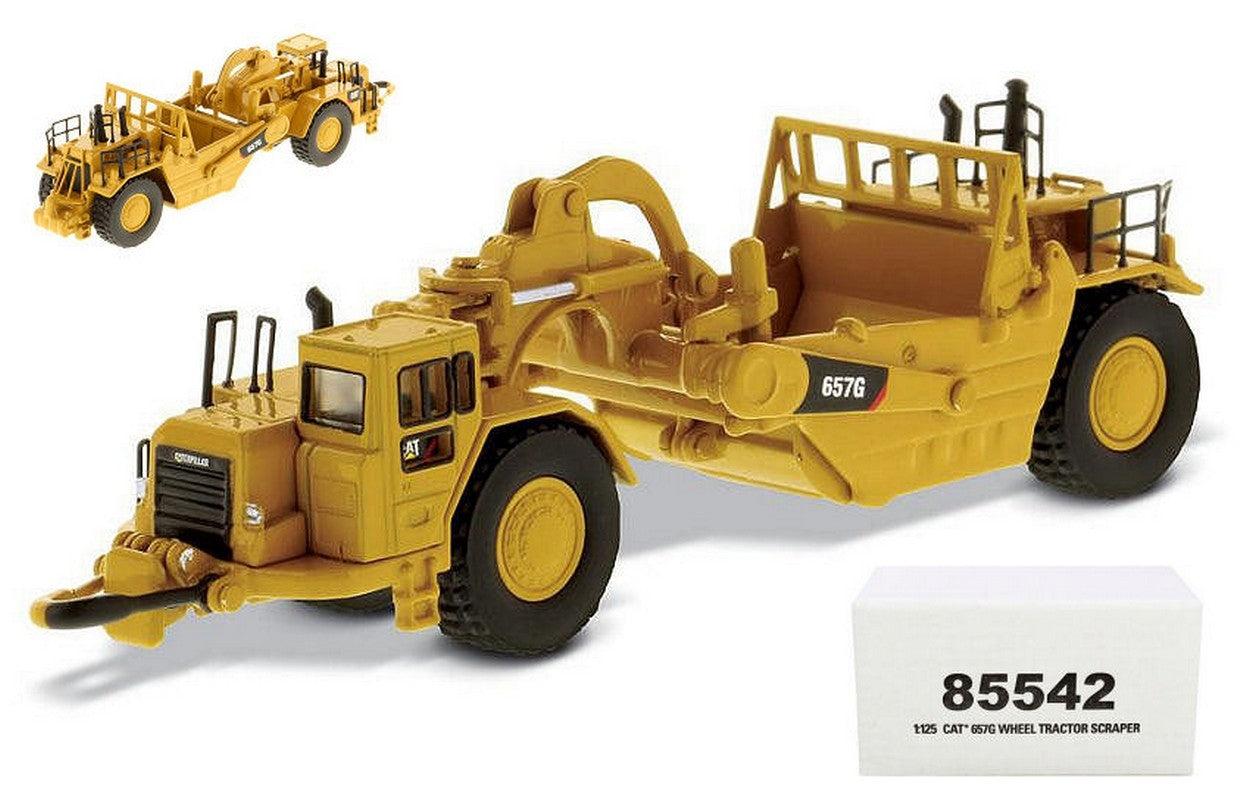 DIE CAST SCALE MODEL CAT 657G SCRAPER 1:125 DIECAST MASTER DM85542 ...