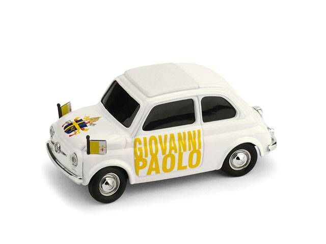 DIE CAST SCALE MODEL FIAT 500 GIOVANNI PAOLO BEATO LUI 1:43 BRUMM ...