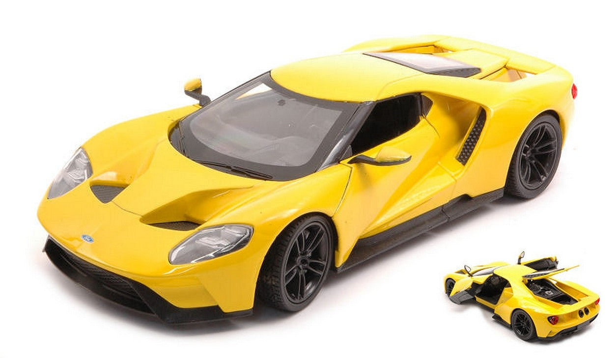 DIE CAST SCALE MODEL FORD GT YELLOW 1:24 WELLY WE24082Y – NatToysModels