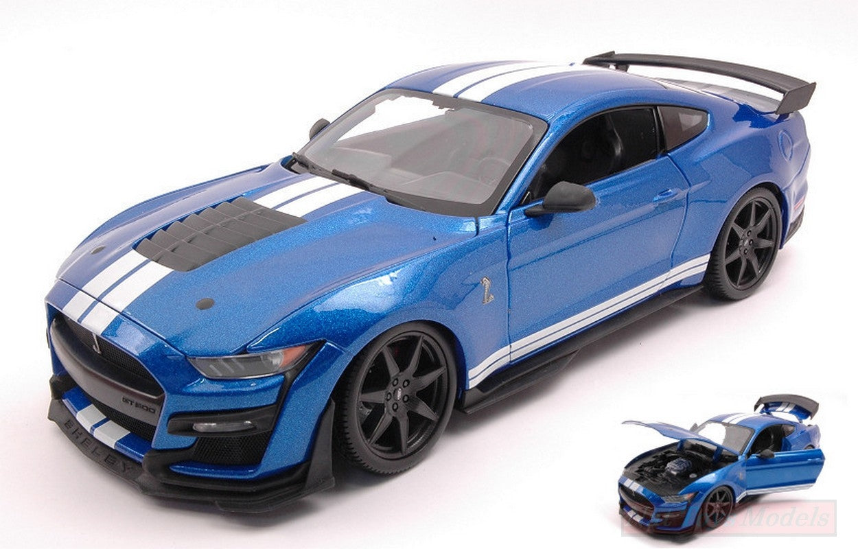 DIE CAST SCALE MODEL FORD SHELBY 2020 BLUE 1:18 MAISTO MI31388B ...