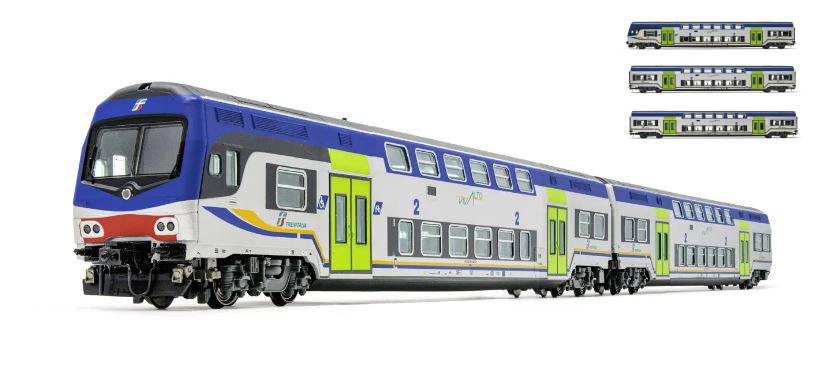DIE CAST SCALE MODEL FS TRENITALIA 3-UNIT VIVALTO SCALA H0 1:87 LIMA ...