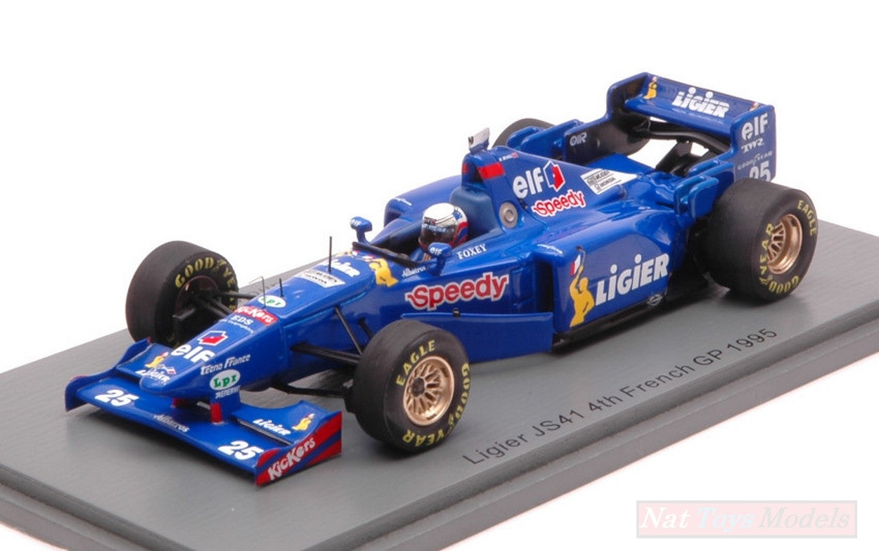 DIE CAST SCALE MODEL LIGIER JS41 MARTIN BRUNDLE 1995 N.25 4th FRENCH GP ...