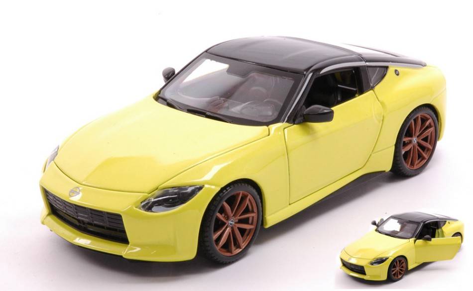 DIE CAST SCALE MODEL NISSAN 400Z 2023 YELLOW 1:24 MAISTO MI32904Y ...